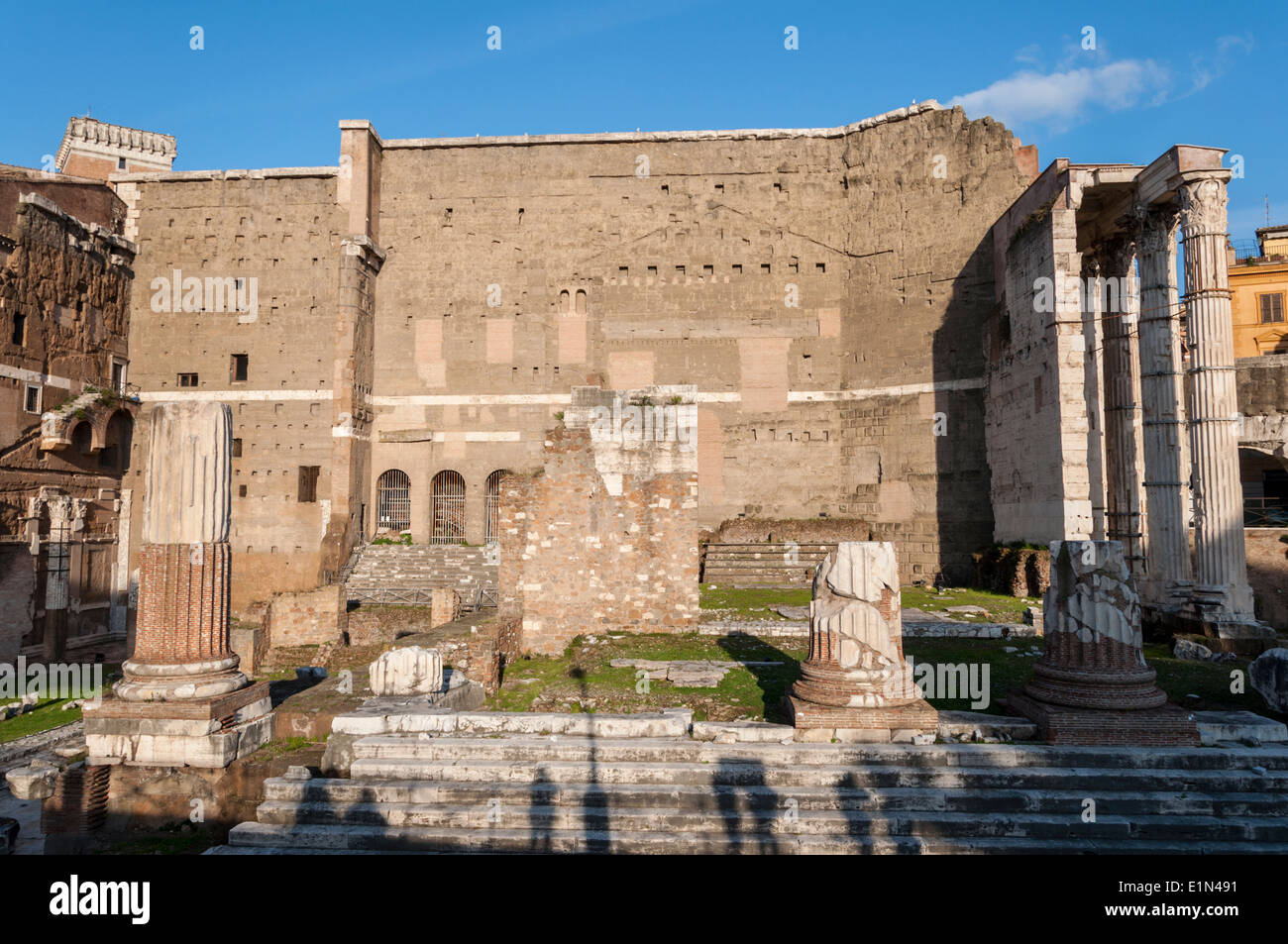 Temple of Mars Ultor in the Forum of Augustus, Rome, Italy Stock Photo ...