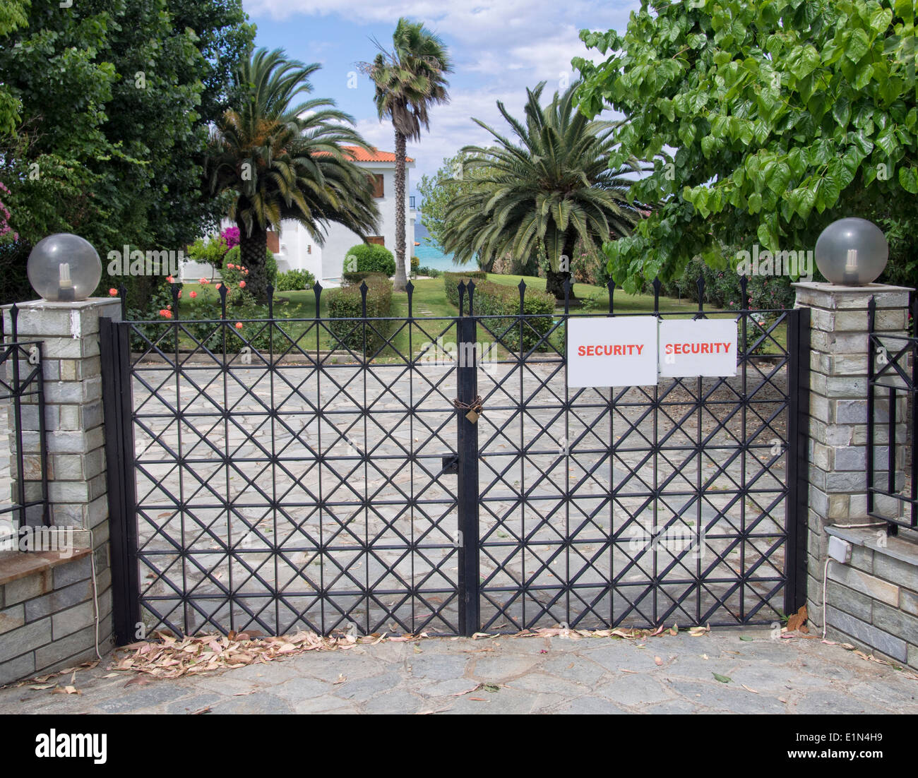 Security steel gates hi-res stock photography and images - Alamy