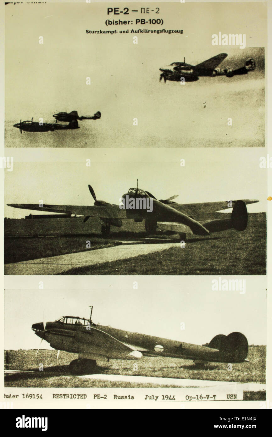 The Petlyakov Pe-2 was a Soviet twin-engine bomber used during World ...