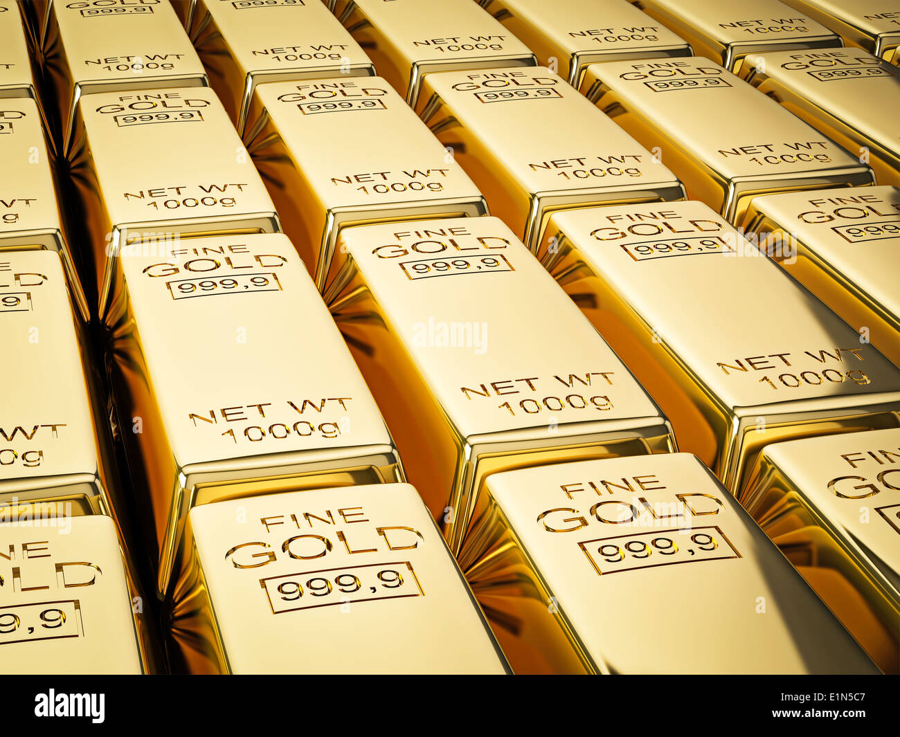 3d gold bar stack close hi-res stock photography and images - Alamy