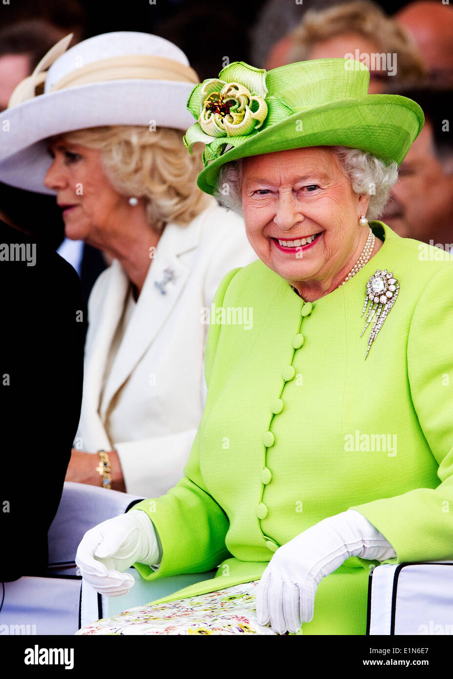 Normandy, France. 06th June, 2014. Camilla Duchess of Cornwall (L) and ...