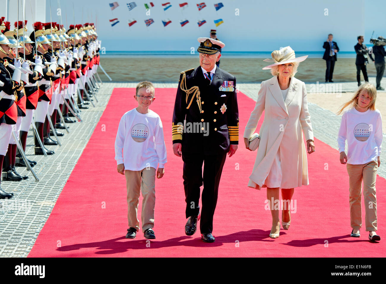 Normandy, France. 06th June, 2014. Britain's Prince Charles and his ...