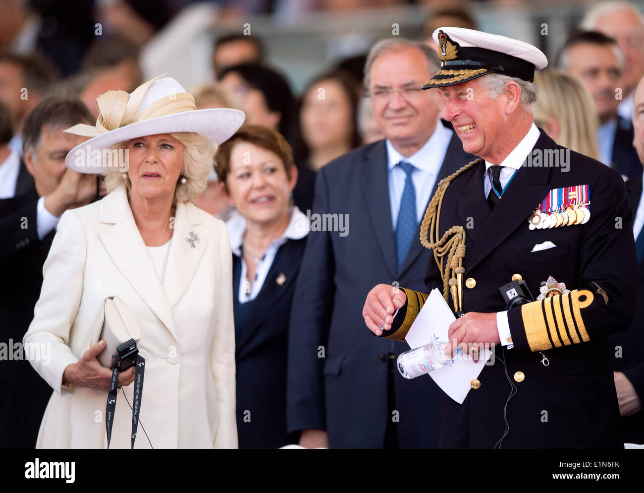 Normandy, France. 06th June, 2014. Britain's Prince Charles and his ...