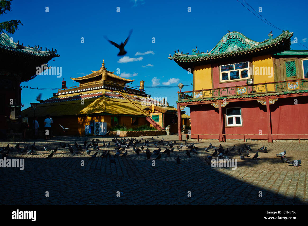 Mongolia, Ulan Bator, Gandan monastery (Gandantegchinlen Khiid Stock ...