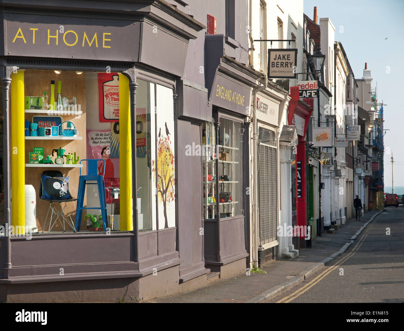 Shops in The Lanes in Brighton Stock Photo - Alamy