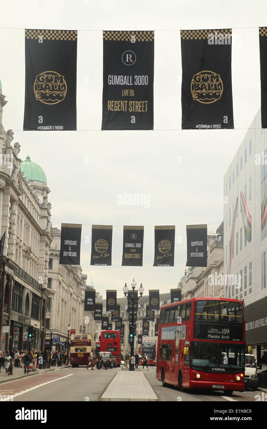 Regent Street prepared for the Gumball display Stock Photo - Alamy
