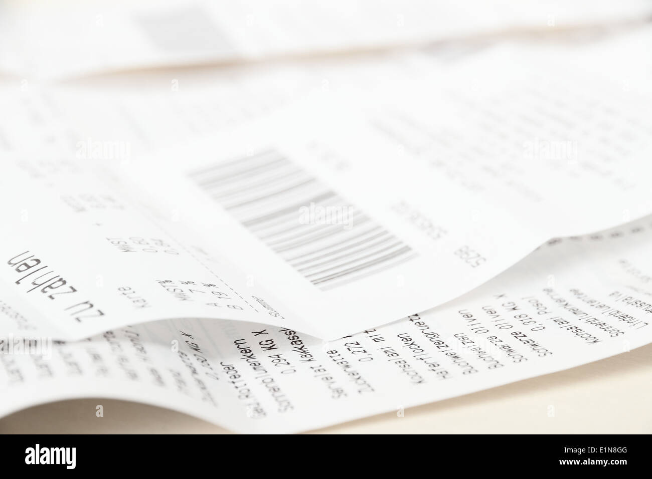 German Euro invoice as background, close up Stock Photo - Alamy