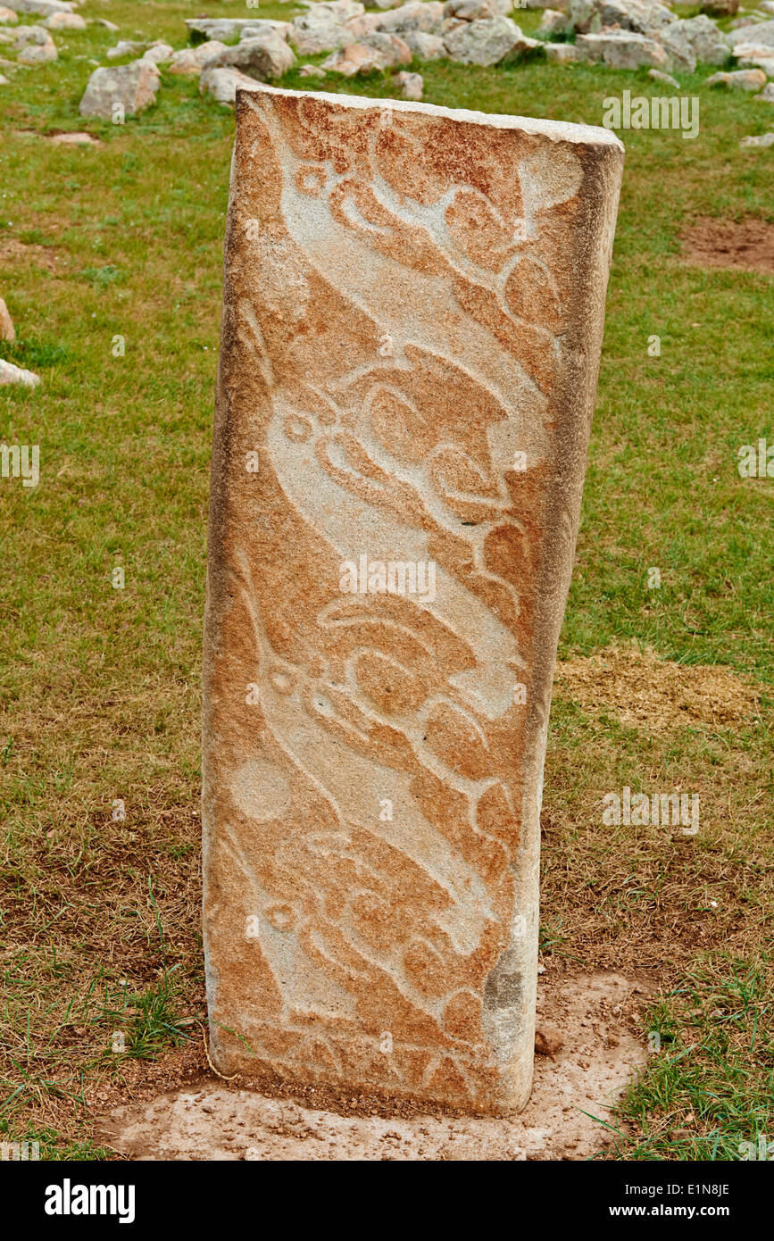 Mongolia, Arkhangai province, group of Deer Stones of Jargalantyn Am ...