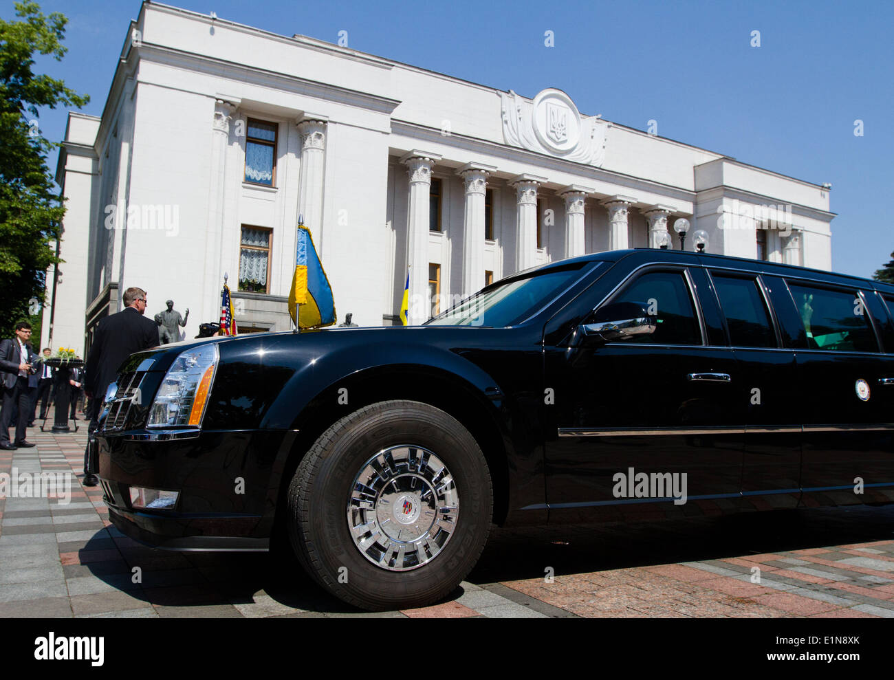 Kiev, Ukraine. 7th June, 2014. U.S. Embassy vehicle in front of ...