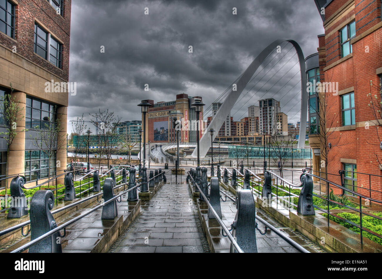 newcastle quay side Stock Photo - Alamy