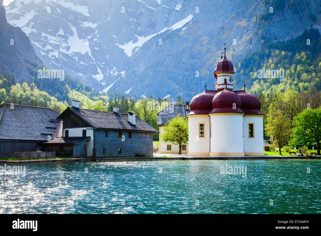 St. Bartholomew's Church, Berchtesgaden, Bavaria, Germany Stock Photo ...