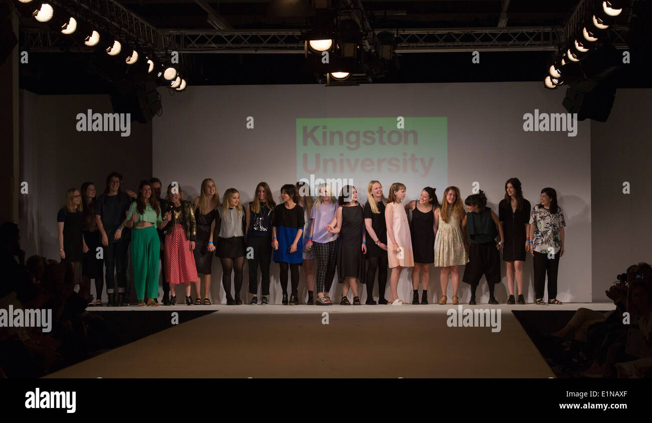 Student designers on the catwalk, Kingston University, Graduate Fashion ...