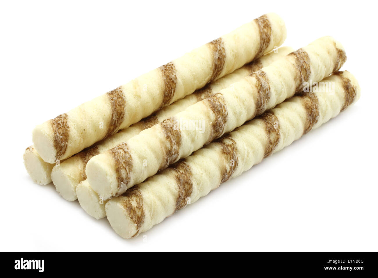 Puff cookies close-up on a white background Stock Photo - Alamy