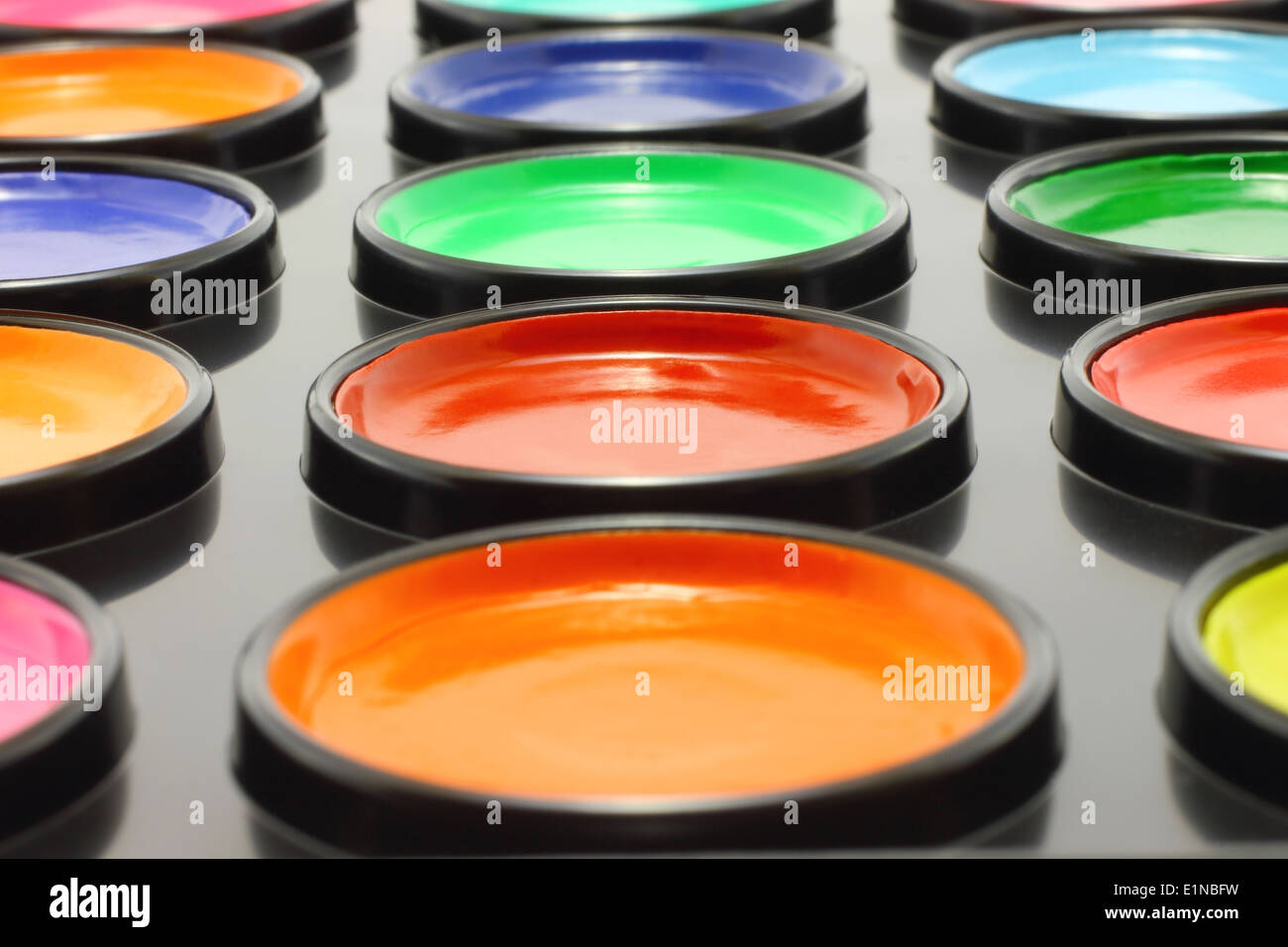 Watercolour paints close-up Stock Photo - Alamy