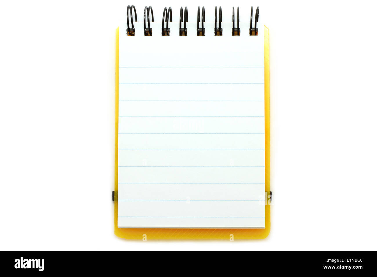 Open notepad on a white background Stock Photo - Alamy