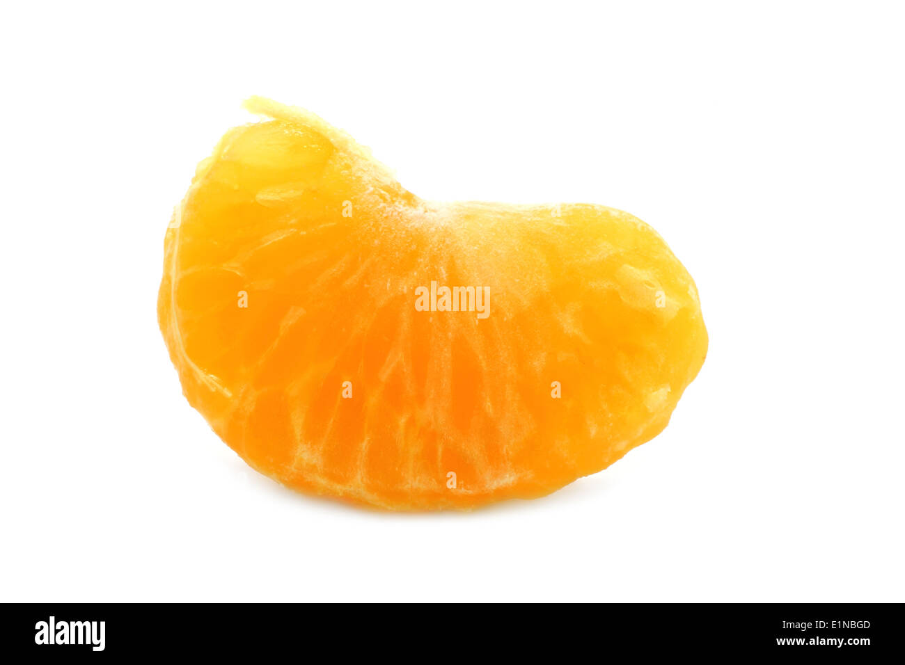 Peeled mandarin segment on a white background Stock Photo - Alamy