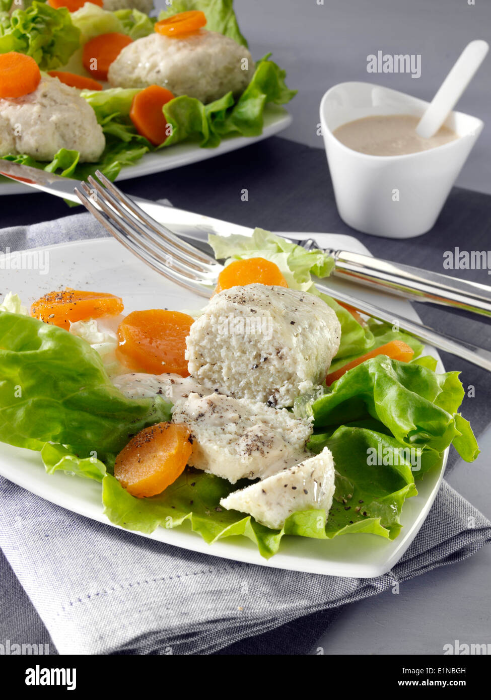 Gefilte fish traditional Jewish appetizer Stock Photo - Alamy
