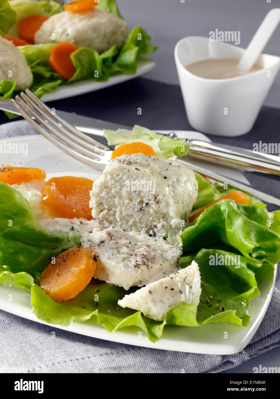 Gefilte fish traditional Jewish appetizer Stock Photo - Alamy