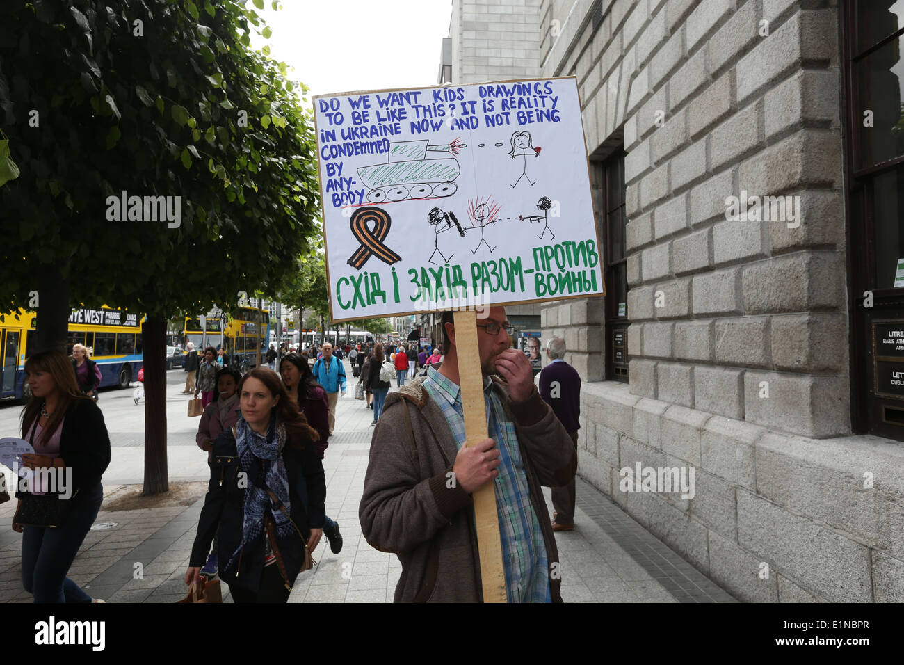 Image from the Anti-Fascist Resistance protest at the GPO in Dublin ...