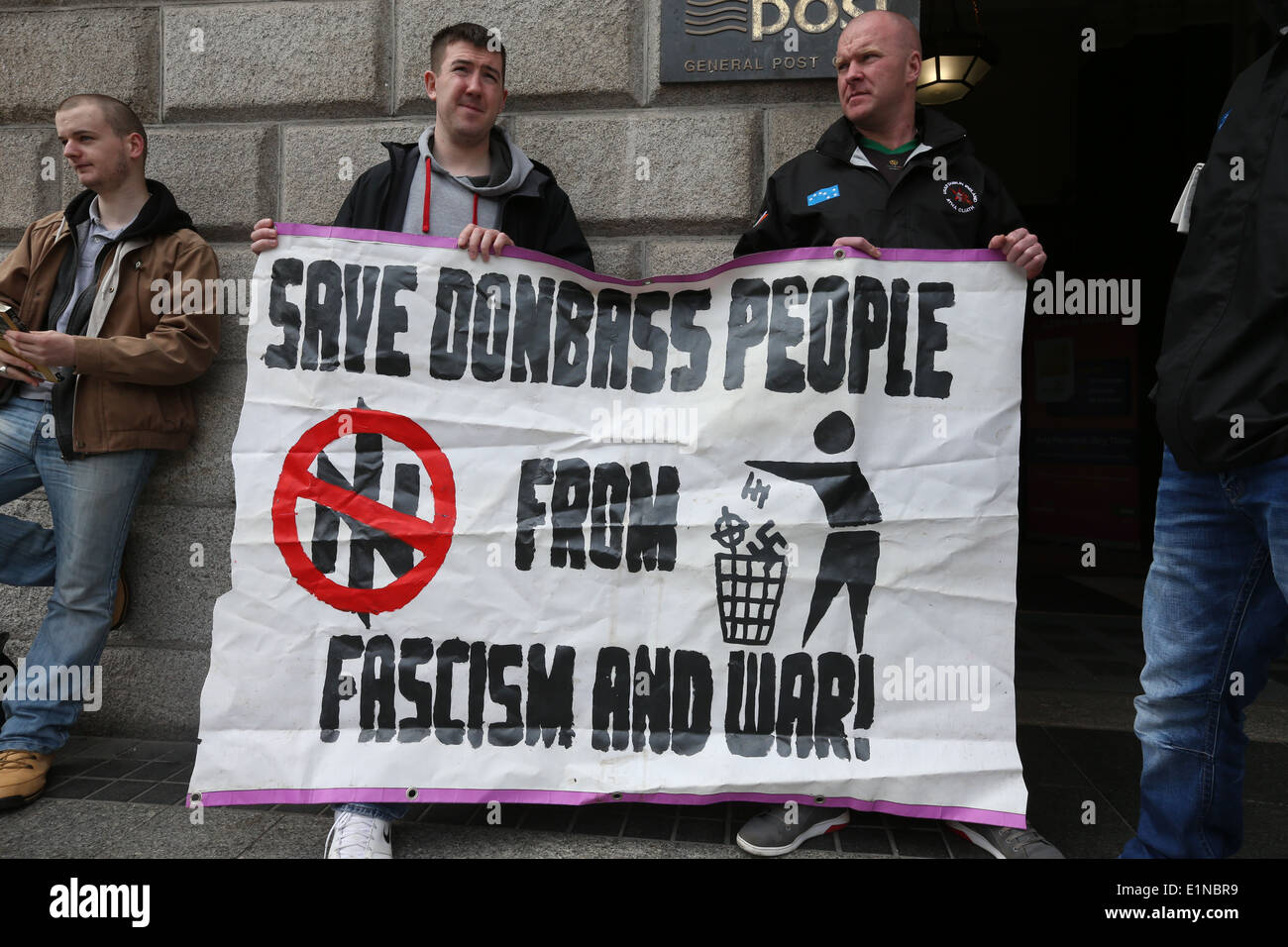Image from the Anti-Fascist Resistance protest at the GPO in Dublin ...