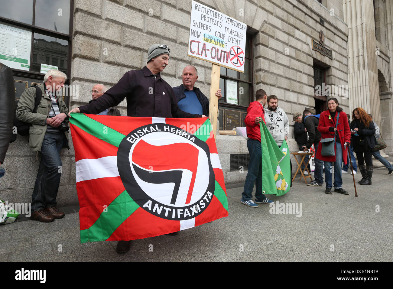 Image from the Anti-Fascist Resistance protest at the GPO in Dublin ...