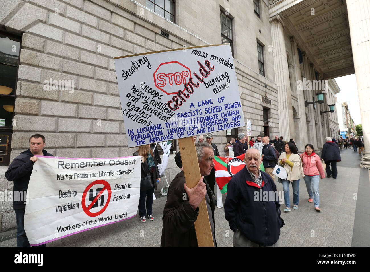 Image from the Anti-Fascist Resistance protest at the GPO in Dublin ...