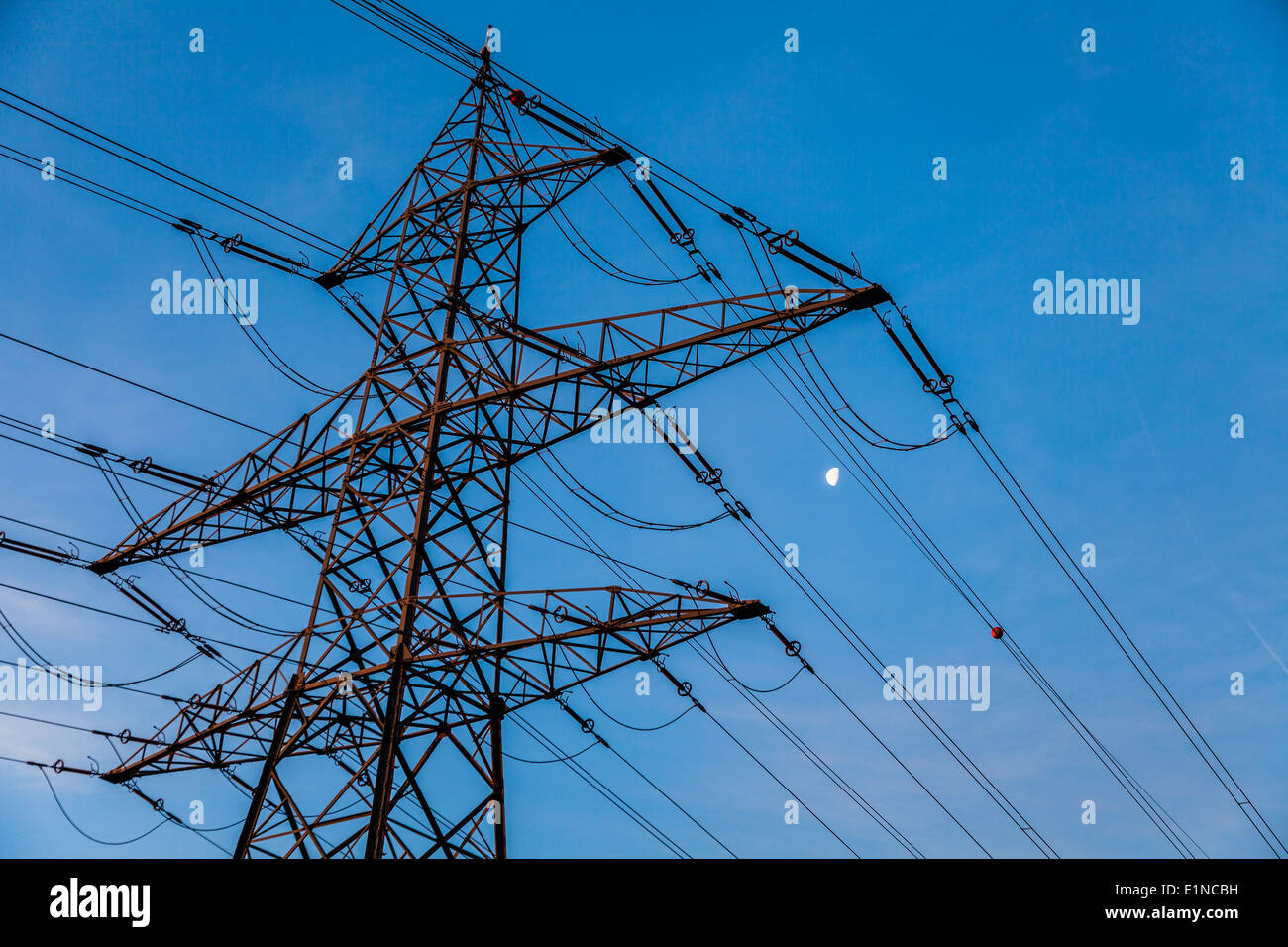 High-voltage electrical tower at CERN delivering power to the Large ...