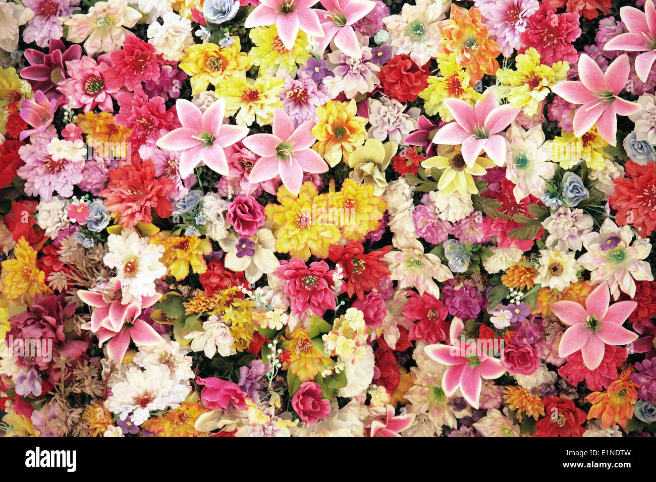 background with lots of colorful flowers Stock Photo - Alamy