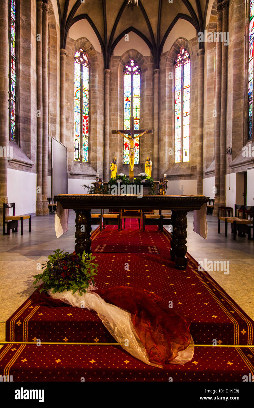 Interior of the church of Saint Theodule in Sion, Switzerland Stock ...