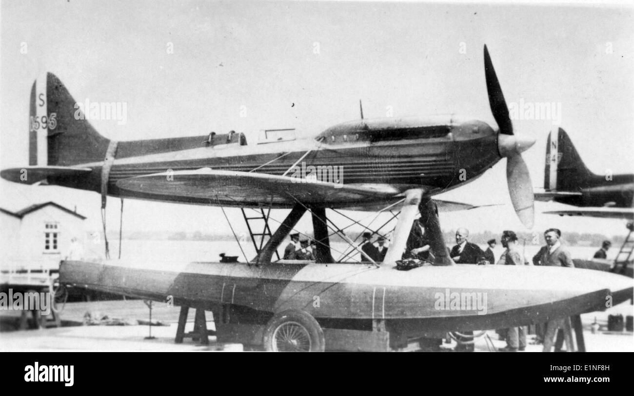The Supermarine S.6B S1596, a British racing seaplane, was one of the ...