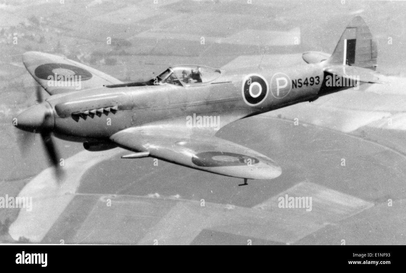 The Supermarine Seafire Mk.XVII, NS493, was a navalized version of the ...