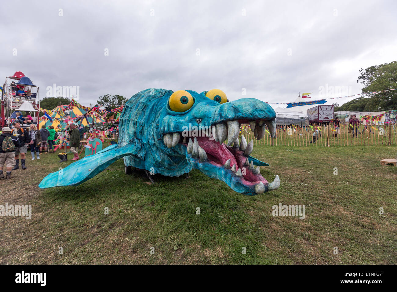 Monster in Kidz Field. Kids area. Glastonbury Festival 2013 Stock Photo ...