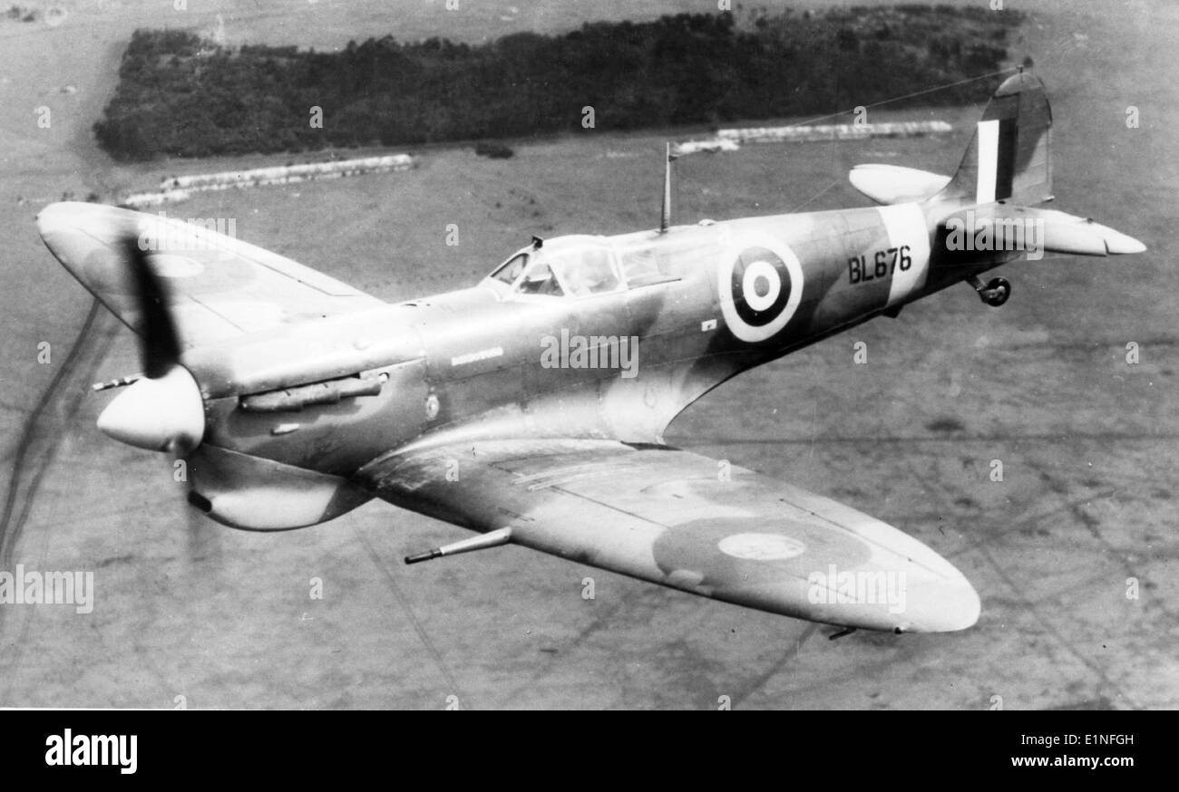 The Supermarine Spitfire Mk.Vb, with the registration BL676, was a ...