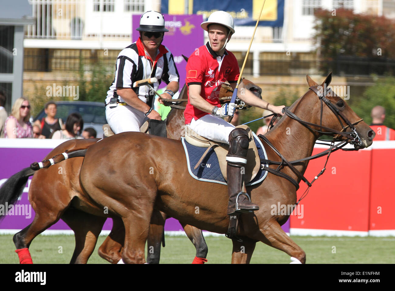 Charlie Wooldridge of Team Beijing at Chestertons polo in the park 2014 ...