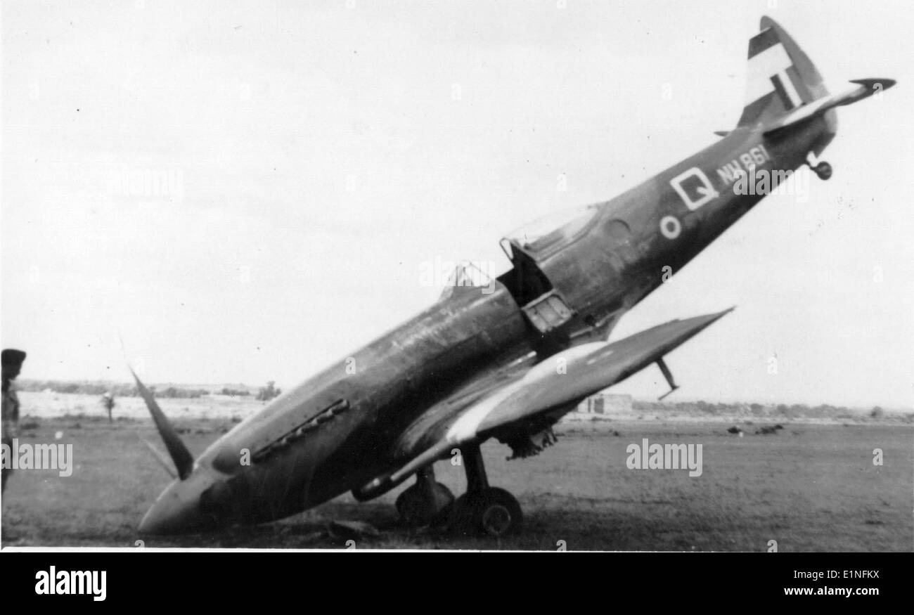 A Supermarine Spitfire Mk.XIVe, registered NH861, photographed in India ...