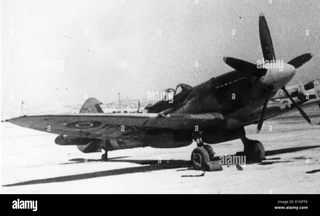 This image shows the Supermarine Spitfire Mk.XVIIIe, TP318, from 208 ...