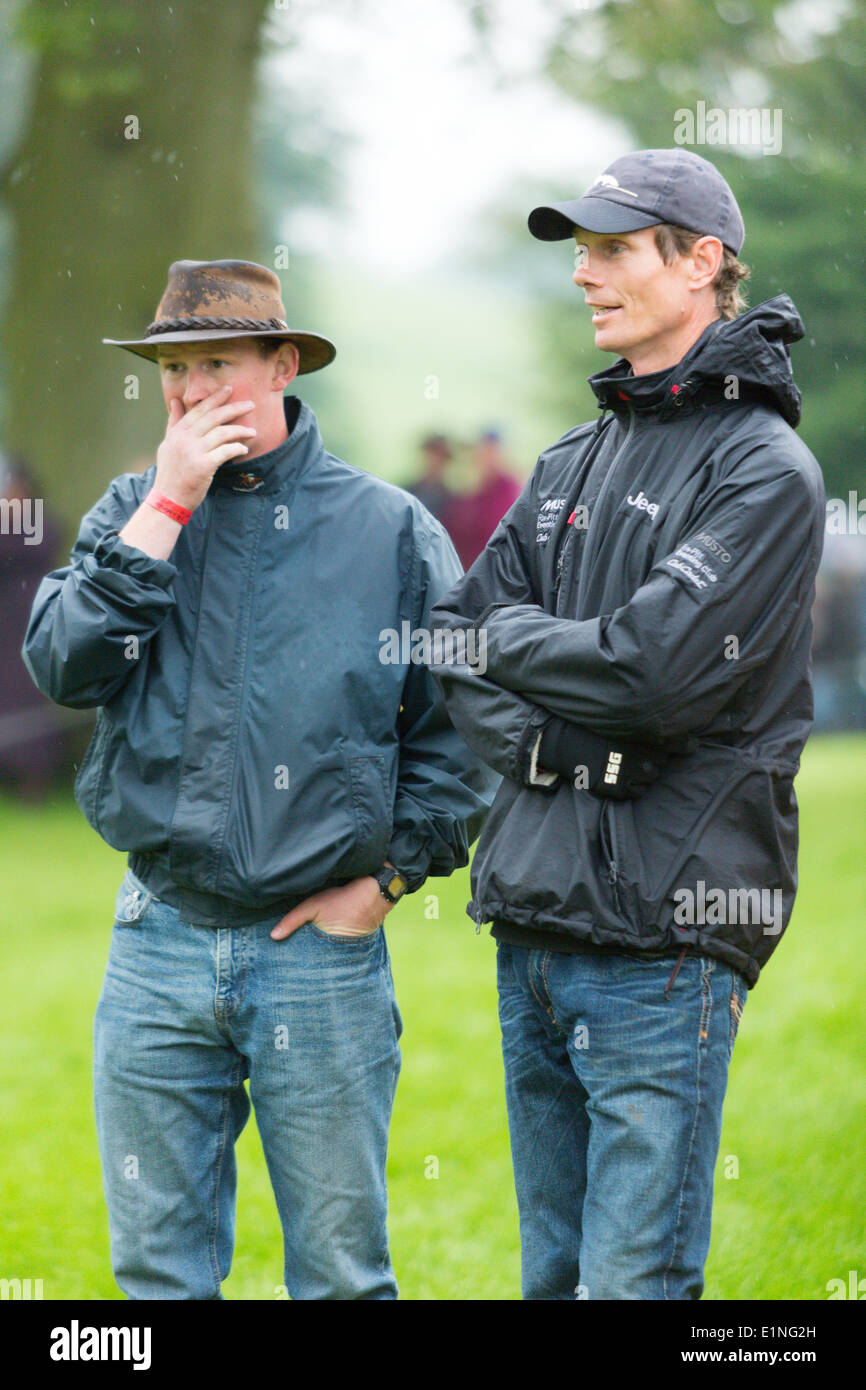 William Fox Pitt looks on in the rain at the Bond Dickinson Pond Fence ...