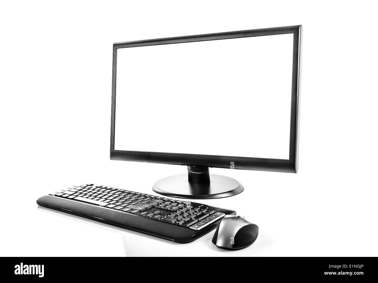 Desktop computer and keyboard and mouse Stock Photo - Alamy