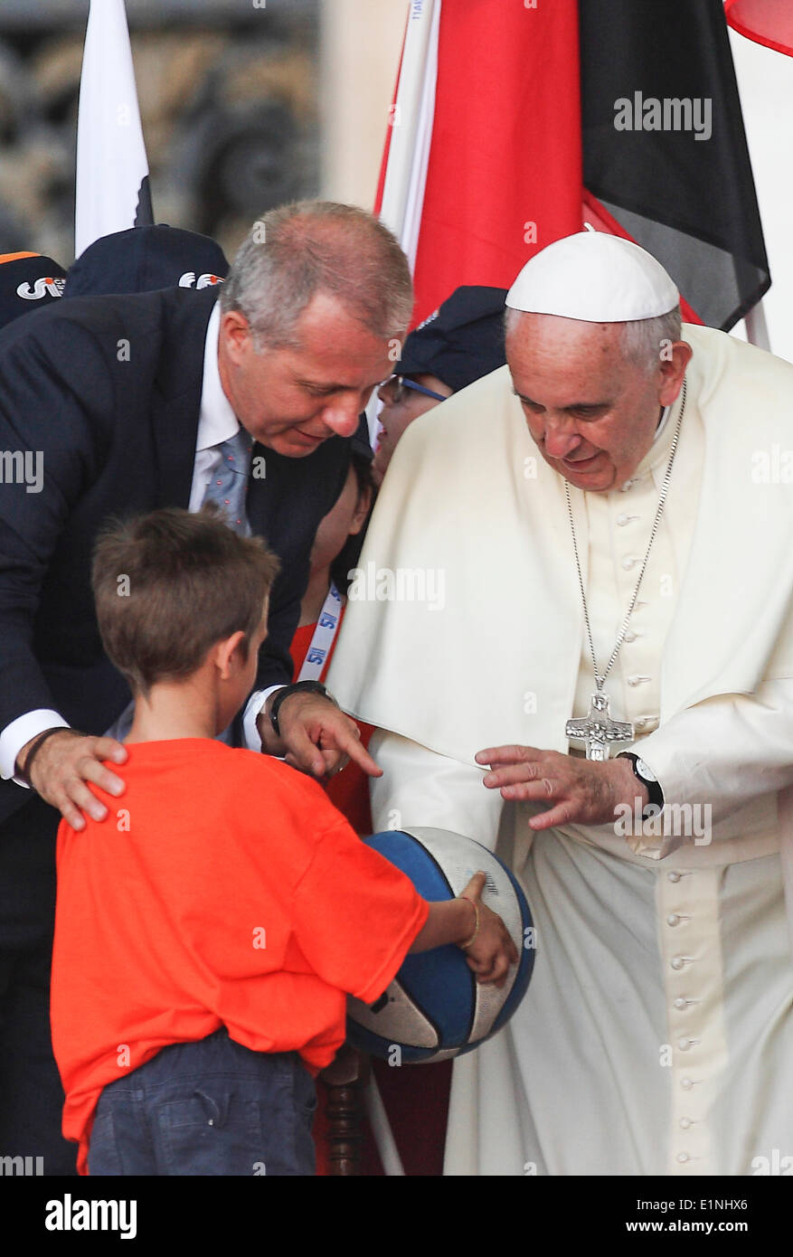 Vatican City, Rome. 07th June, 2014. Pope Francis meets with members of ...