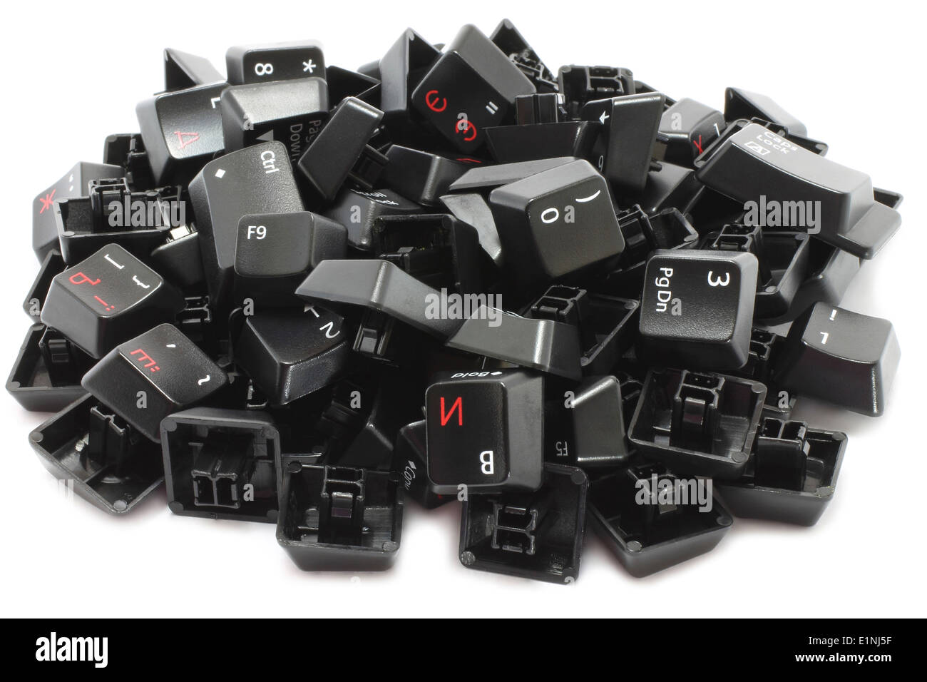 Keyboard keys isolated on a white background Stock Photo - Alamy