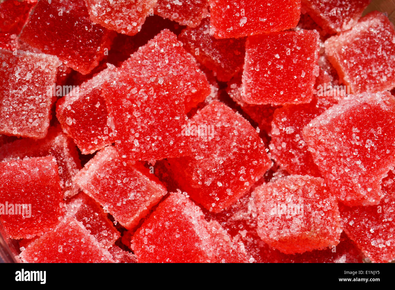 Red Jelly sugar candy Stock Photo - Alamy