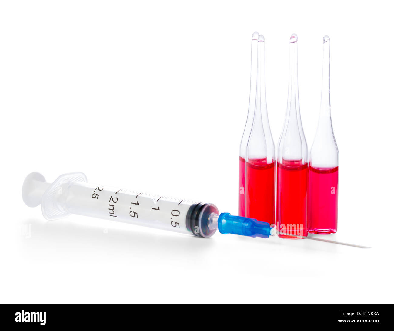 Medical vials for injection with a syringe, isolate Stock Photo - Alamy