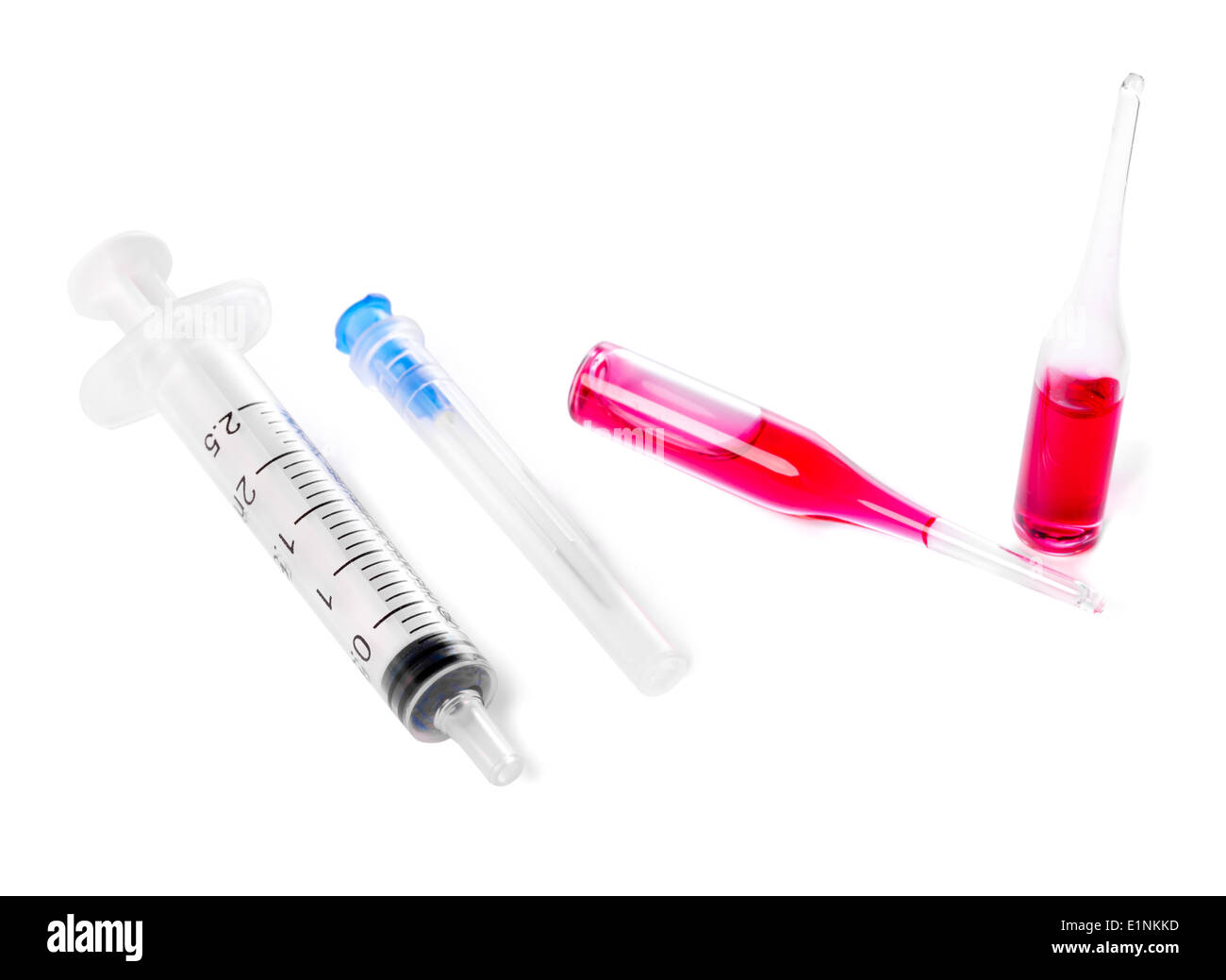 Medical vials for injection with a syringe, isolate Stock Photo - Alamy