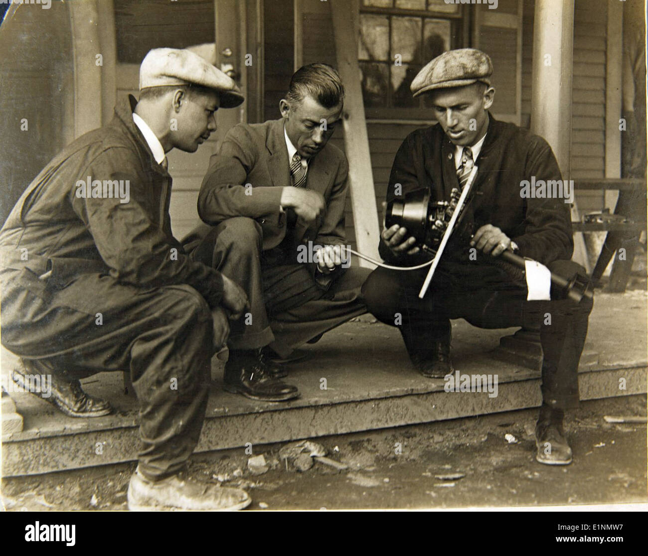 Photograph featuring Louis E. 'Slim' Gordon and Wilmer L. 'Bill' Stultz ...