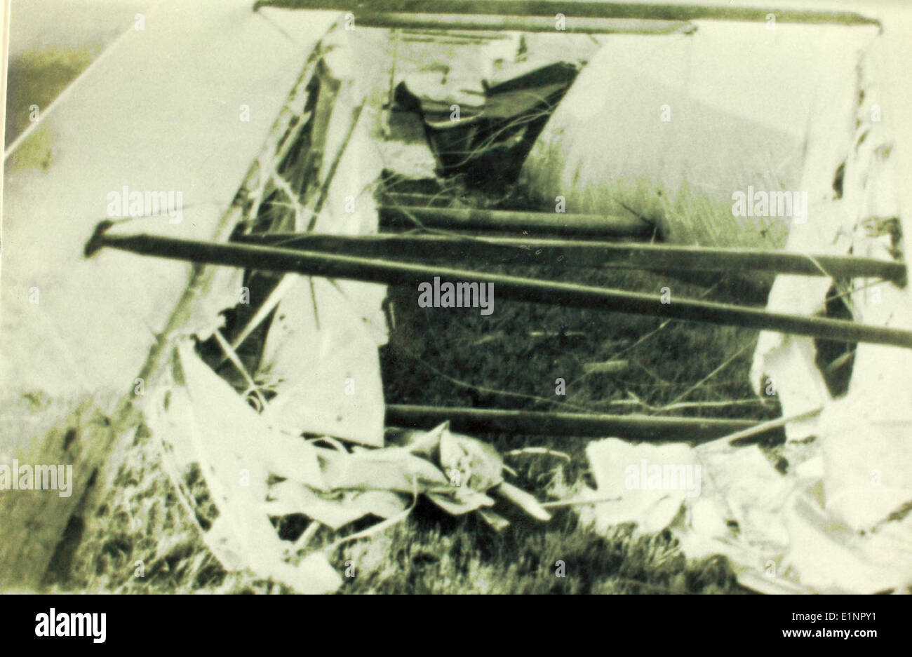 This image shows an aircraft accident from 1917-1920, a period that saw ...