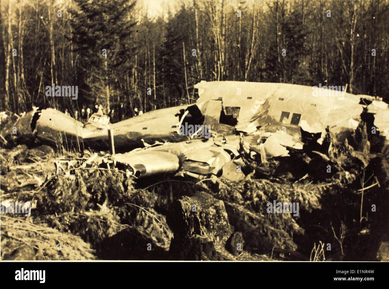 The Boeing 307 Stratoliner, registration NX19901, crashed in Alder ...