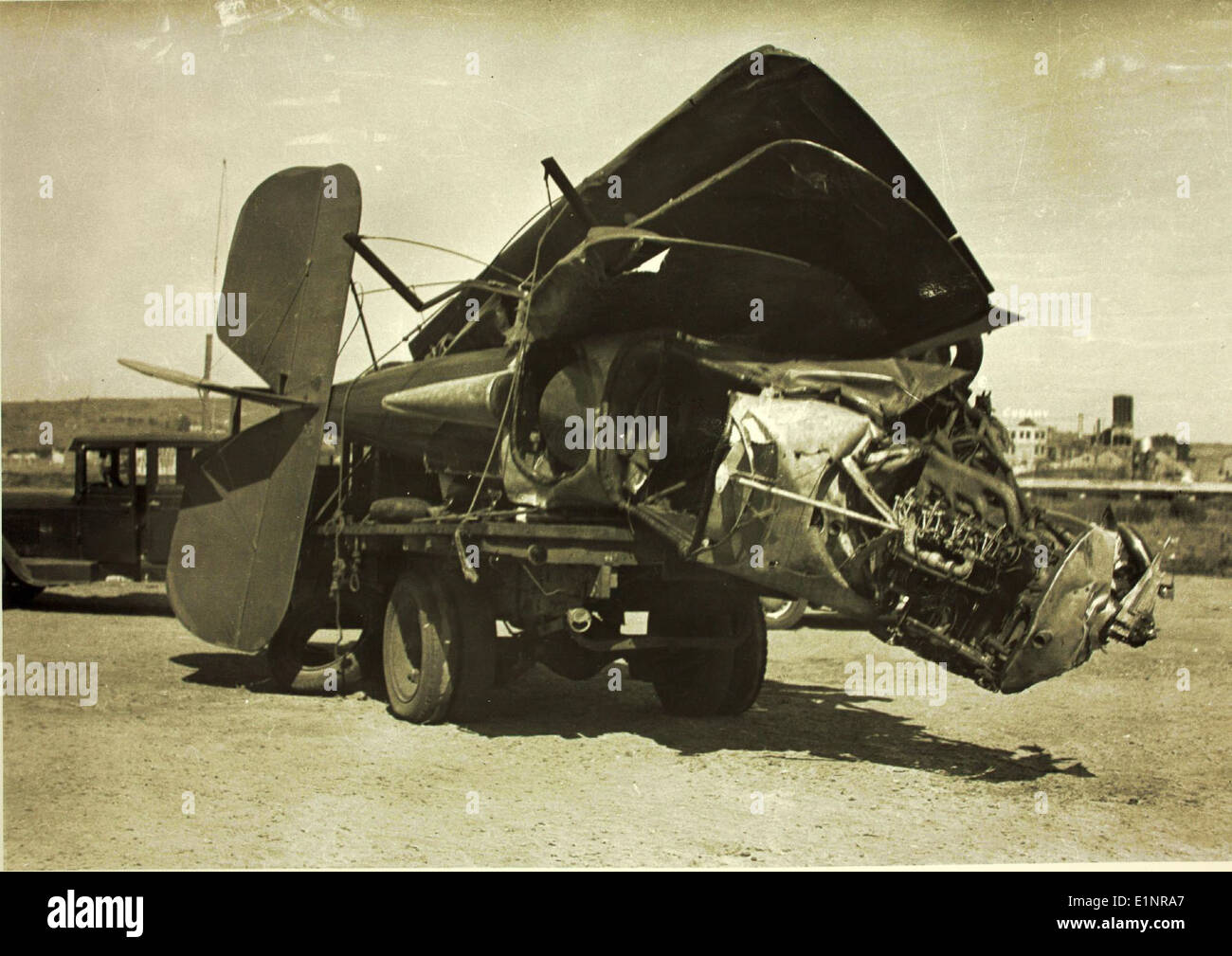 This image documents the 1936 crash of American Eagle 101 at Peiks ...