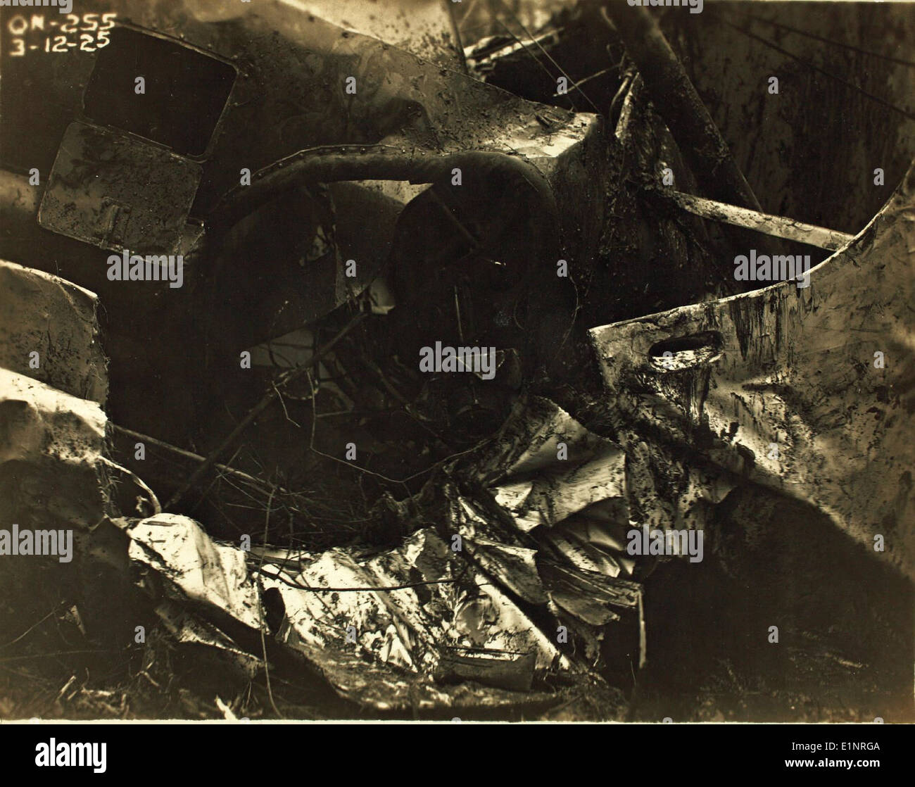 This image documents an aircraft accident between 1922 and 1925 ...
