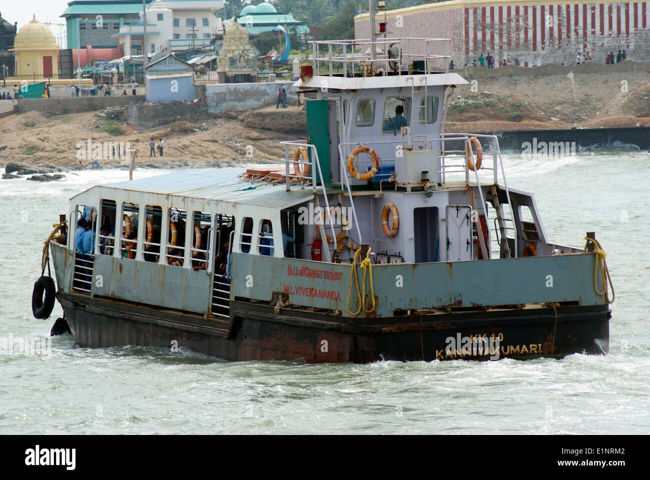 Sea Ferry Boat Service in kanyakumari Tamil Nadu India Stock Photo - Alamy