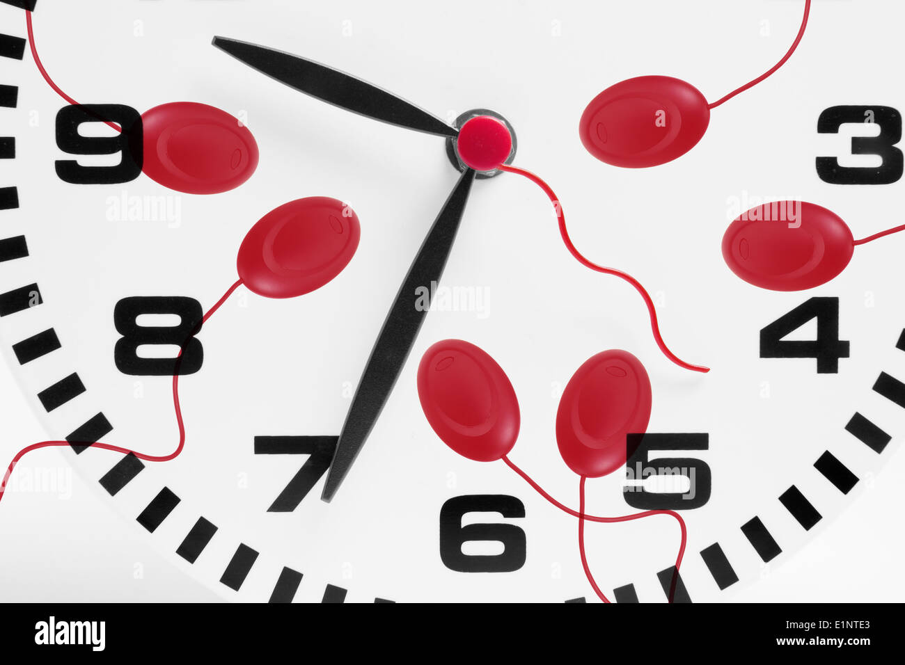 Clock with Computer Mouse Stock Photo - Alamy